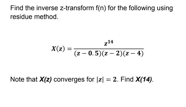 Solved Find the inverse z-transform f(n) for the following | Chegg.com