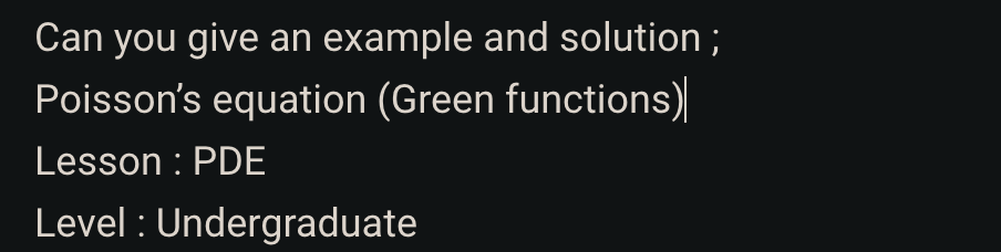 Solved Can you give an example and solution ; Poisson's | Chegg.com