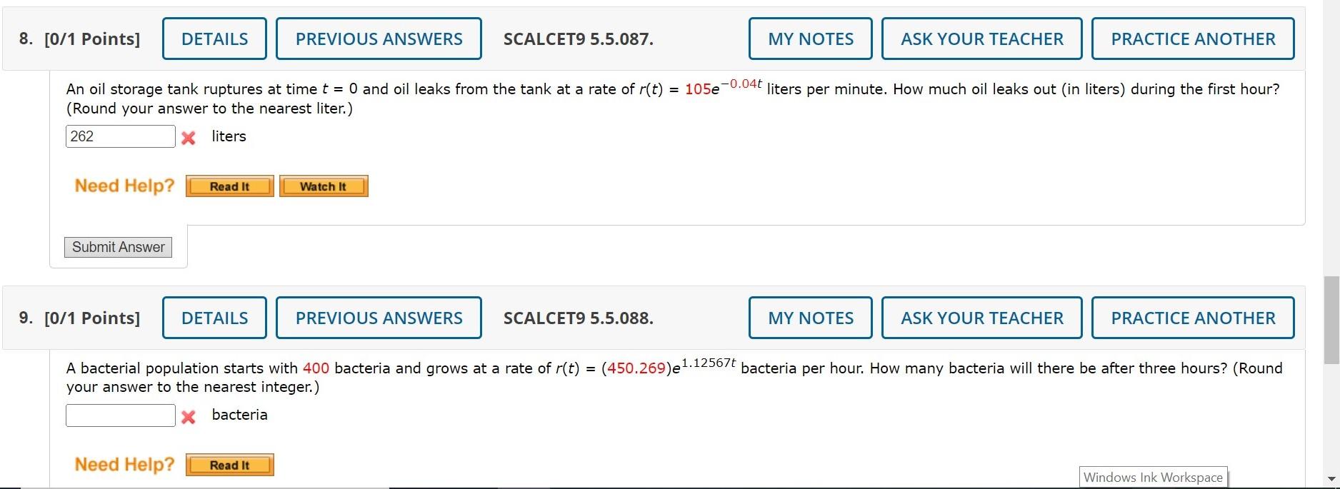 Solved [0/1 Points] SCALCET9 5.5.087. An oil storage tank | Chegg.com