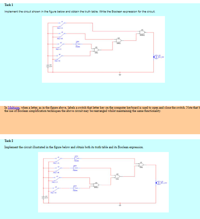 Solved Task 1 Implement the circuit shown in the figure | Chegg.com
