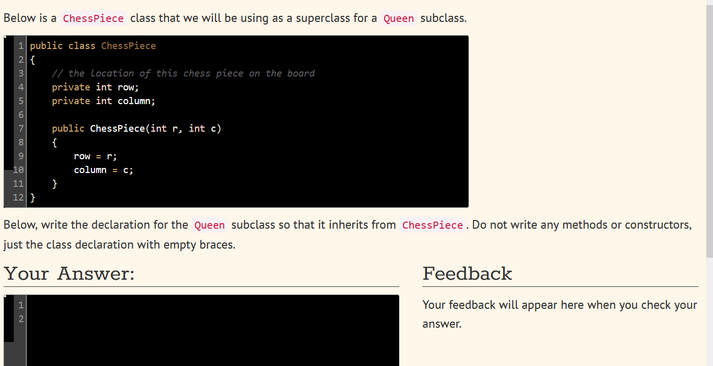 Solved You Are Writing A Declaration For A New Class Called 