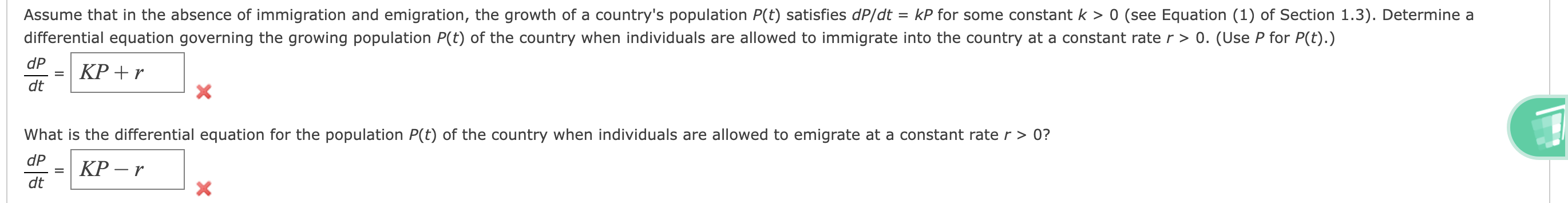 Solved Assume that in the absence of immigration and | Chegg.com
