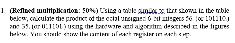 Solved (Refined multiplication: 50\%) Using a table similar | Chegg.com