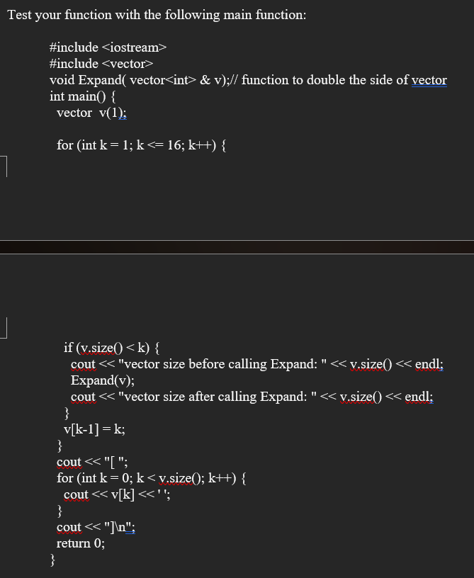 Solved Write a function named Expand that has one parameter, | Chegg.com