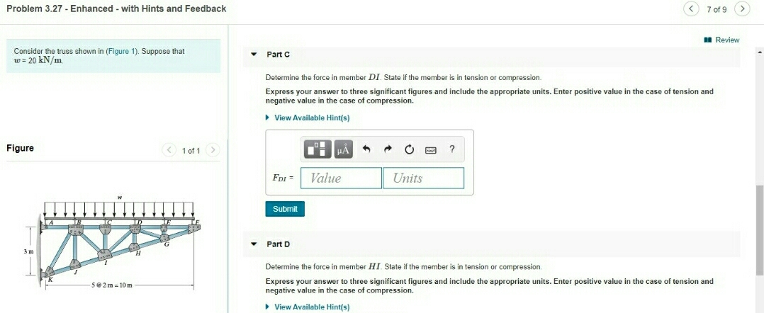 Solved Problem 3.27- Enhanced - with Hints and Feedback 7 of | Chegg.com