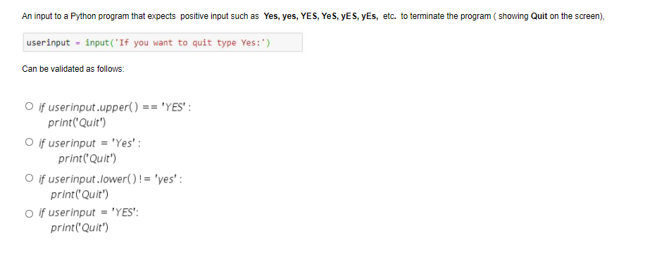 Solved An input to a Python program that expects positive | Chegg.com