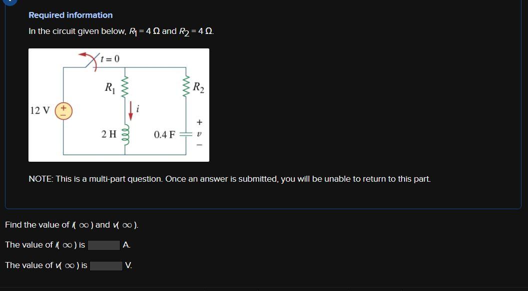 In the circuit given below, R1 = 4 Ω and R2 = 4 Ω. | Chegg.com