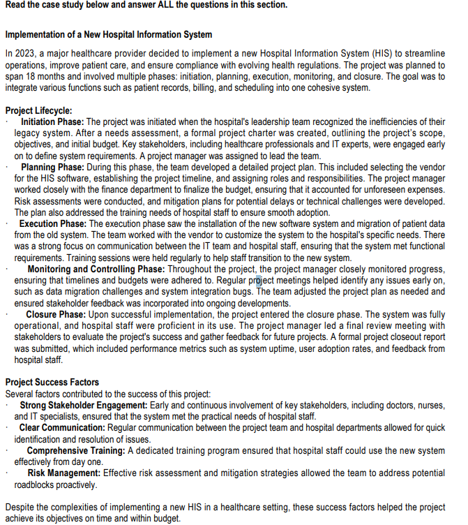 Solved QUESTION 2 (20 ﻿Marks) ﻿Project risk can be defined | Chegg.com