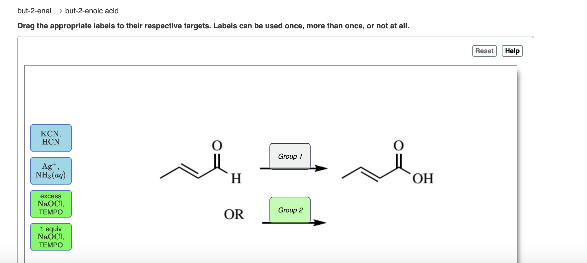 Solved trans-1-bromobut-2-ene + trans-pent-3-enoic acid Drag | Chegg.com