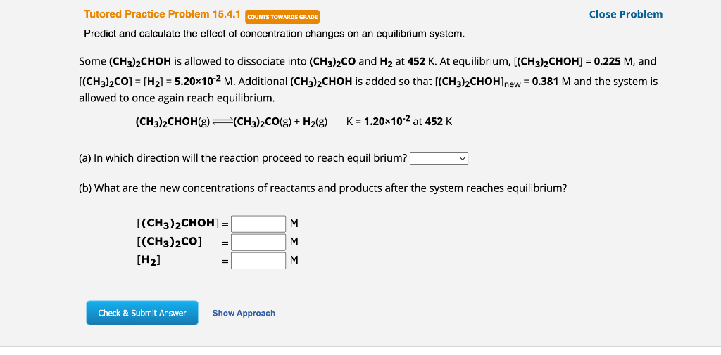 Solved Predict and calculate the effect of concentration | Chegg.com