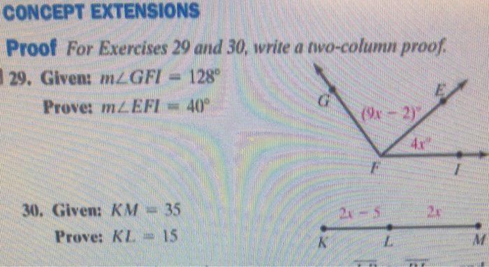 Solved Proof For Exercise, write a two-column proof. Given: | Chegg.com