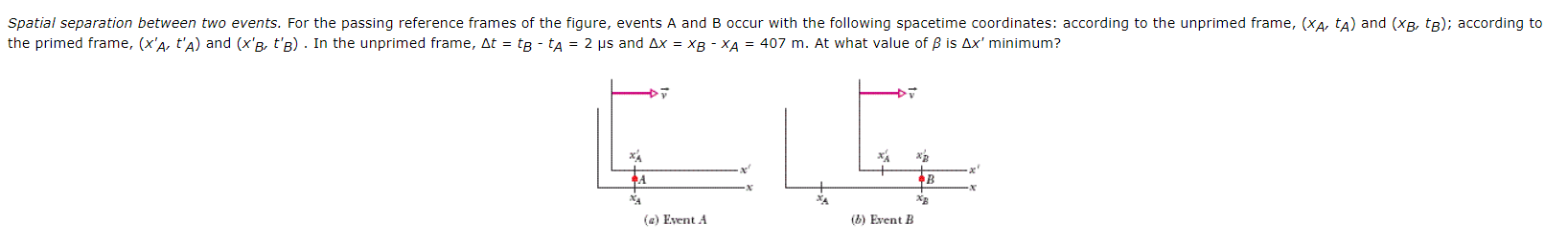 Solved Spatial separation between two events. For the | Chegg.com