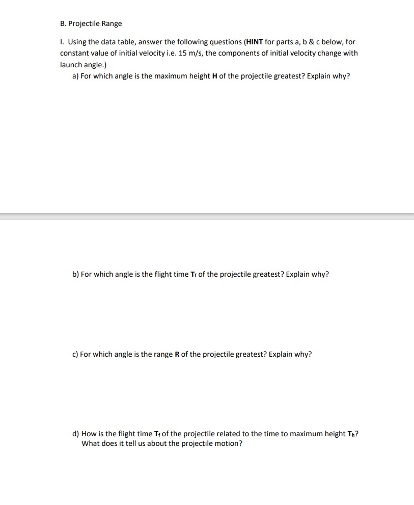 Solved II. Range of a launched projectile is given by: | Chegg.com