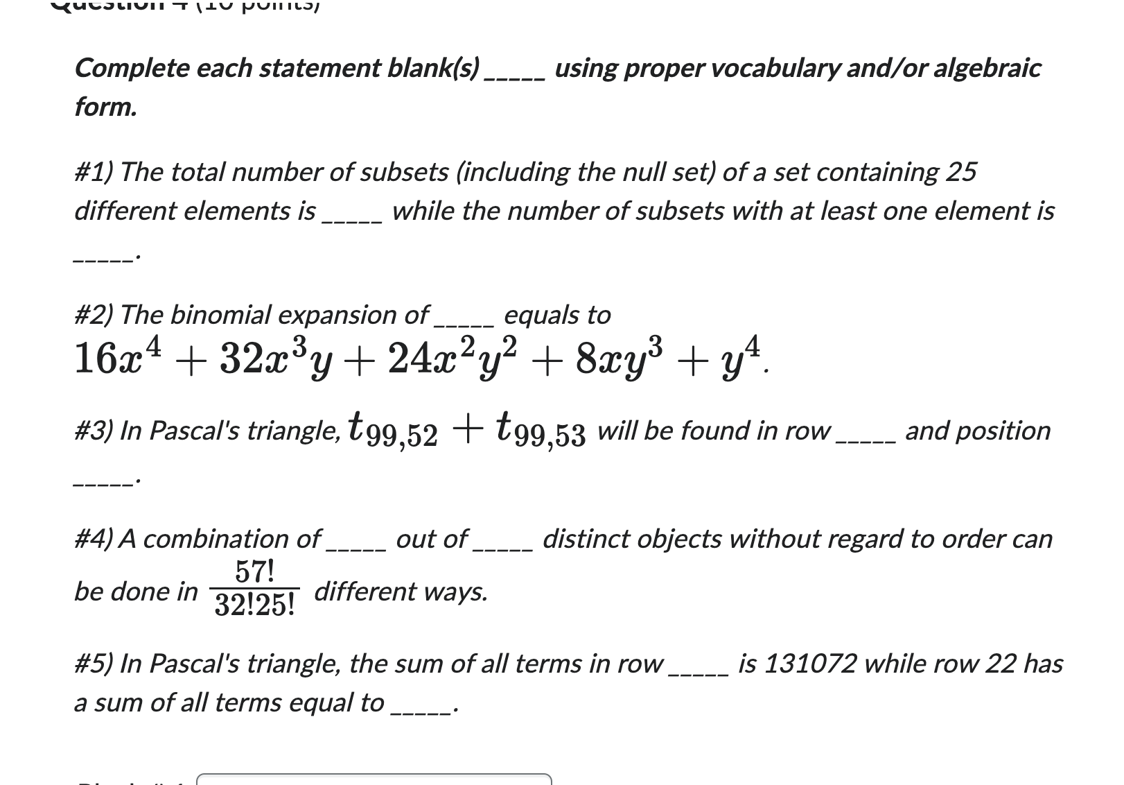 Solved Complete each statement blank(s)using proper | Chegg.com