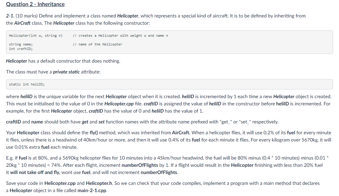 Solved 2-1. (10 marks) Define and implement a class named | Chegg.com