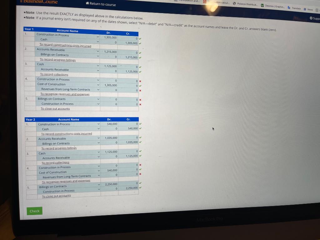 Solved Recording Long. Term Construction: Recognize Revenue | Chegg.com