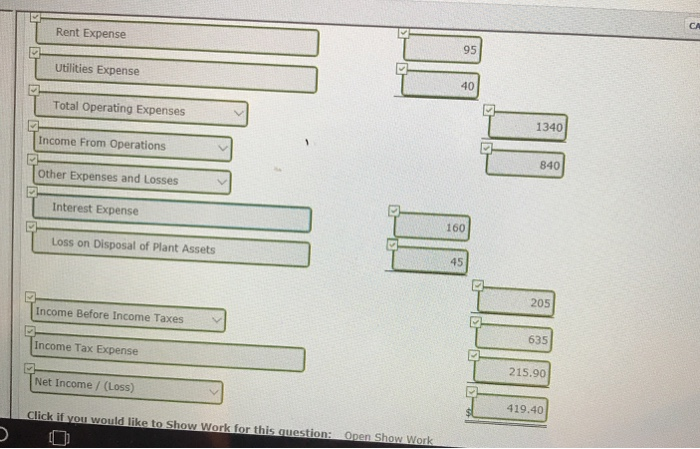 Solved CALCULATOR FULL SCREEN PRINTER Exercise 5-9 (Part | Chegg.com