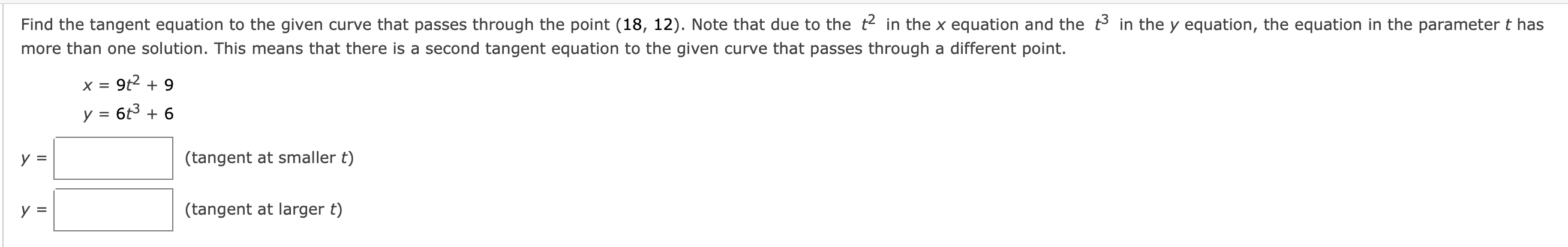 Solved Find the tangent equation to the given curve that | Chegg.com