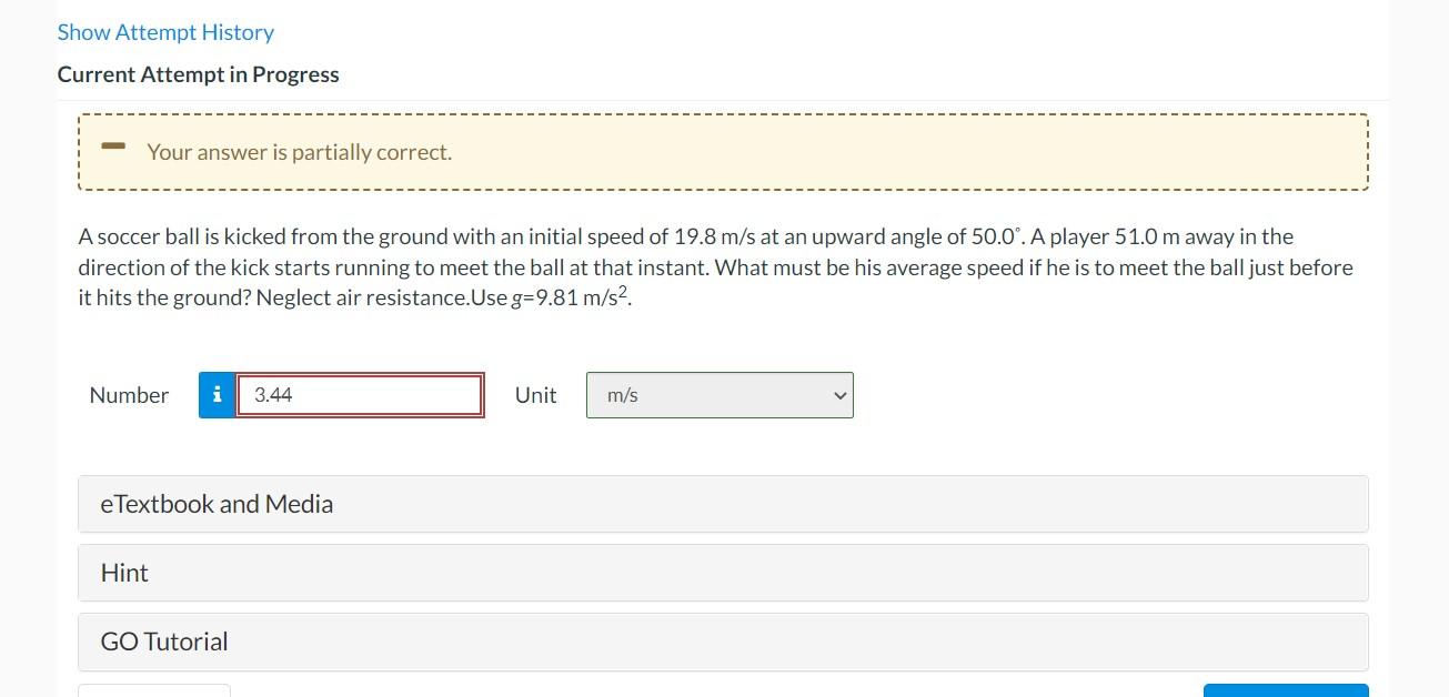 Solved A soccer ball is kicked from the ground with an | Chegg.com