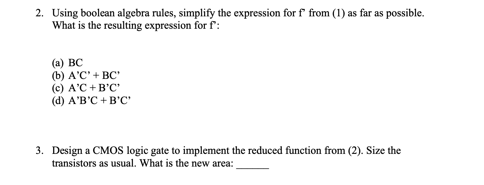 Solved Design A Complex Cmos Logic Gate That Implements The