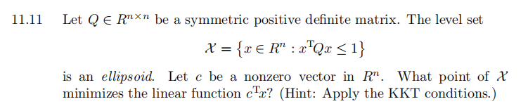 Solved 11.9 Write down the KKT conditions for the following | Chegg.com