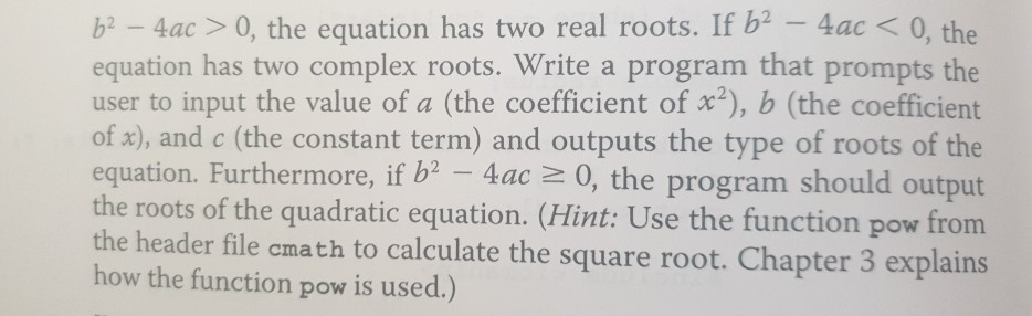 Solved 7. The roots of the quadratic equation ax2 + bx + c = | Chegg.com