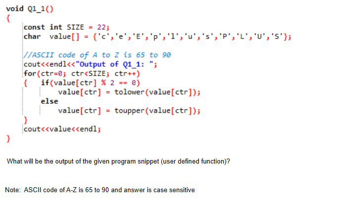 Solved What Will Be The Output Of The Given Program Snippet Chegg