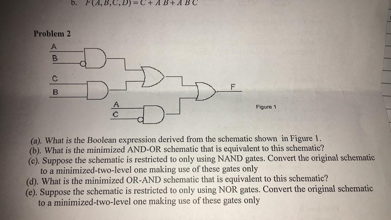 Solved 6. P(A,B,C,D)= + A B + ABC Problem 2 A Figure 1 (a). | Chegg.com