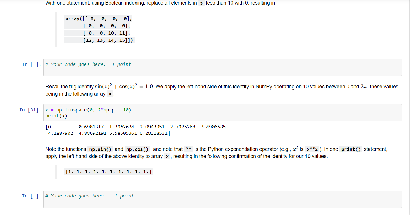 Solved Create the 5x5 array d as follows. In [17]: d = | Chegg.com