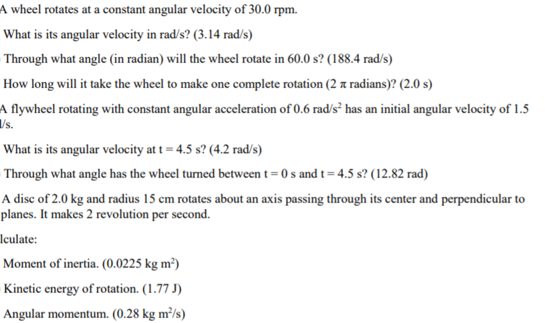 Solved A wheel rotates at a constant angular velocity of | Chegg.com