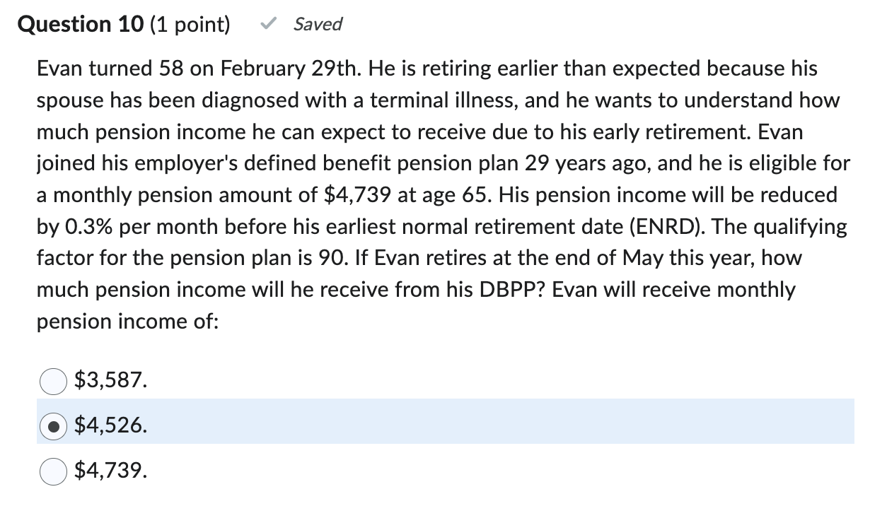 Solved Question 10 (1 ﻿point) ** ﻿In canada **Evan turned | Chegg.com
