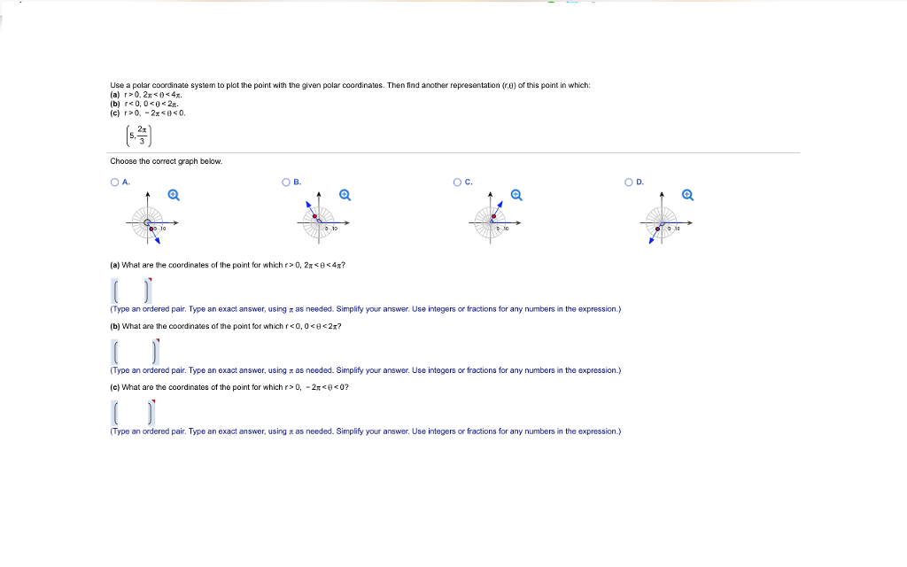 Solved Use A Polar Coordinate System To Plot The Point With Chegg