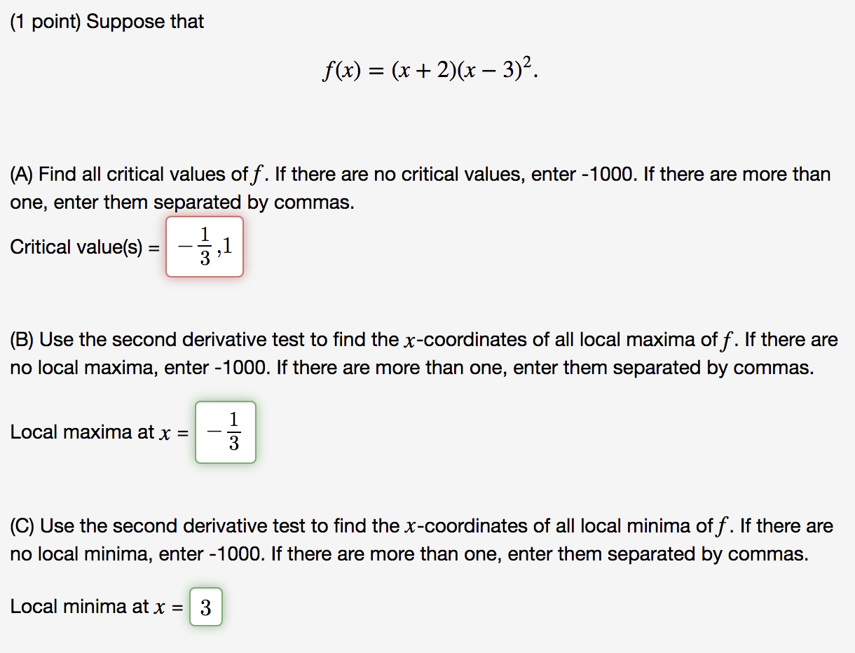 Solved = 6x – 6 (1 point) Let f(x) = Find the open intervals | Chegg.com
