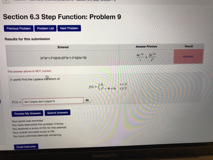 Solved Section 6.3 Step Function: Problem 3 Previous Problem | Chegg.com Solved Section 6.3 Step Function: Problem 3 Previous Problem | Chegg.com