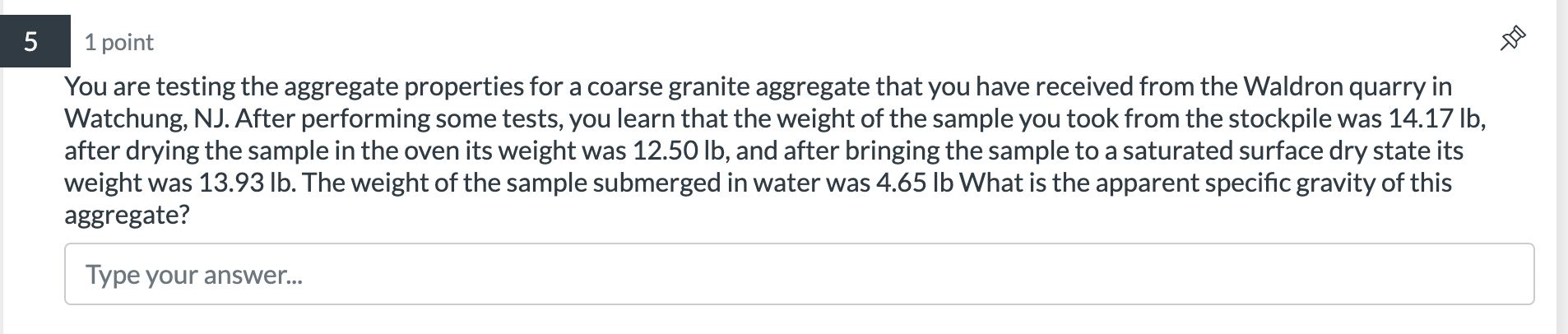 Solved You are testing the aggregate properties for a coarse | Chegg.com