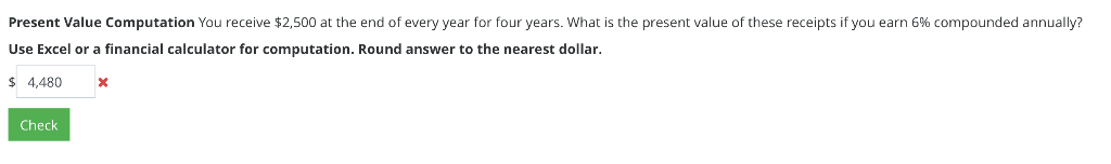 Solved Present Value Computation you are scheduled to be | Chegg.com