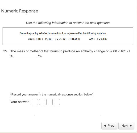 Solved Numeric Response Use the following information to | Chegg.com