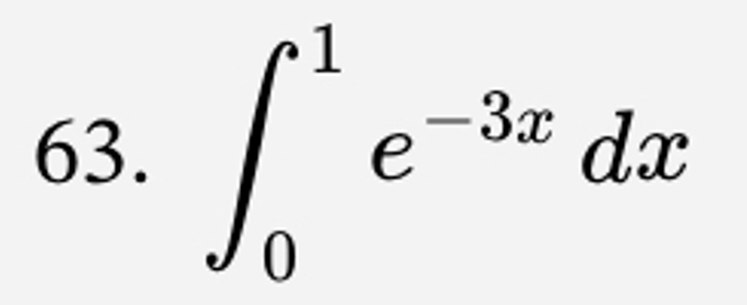 Solved ∫01e-3xdx | Chegg.com