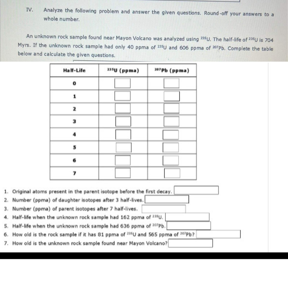 Solved IV. Analyze the following problem and answer the | Chegg.com