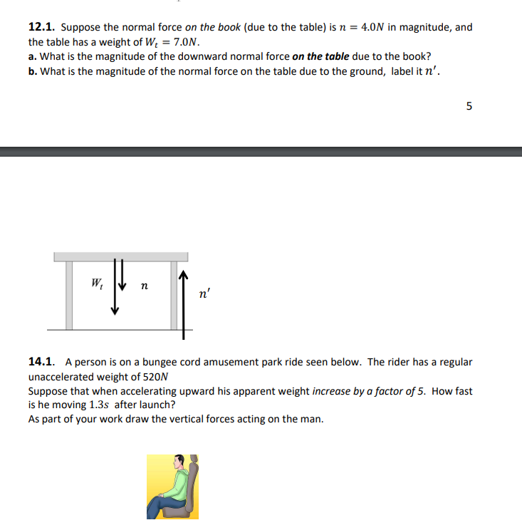 Solved 12.1. Suppose the normal force on the book (due to | Chegg.com