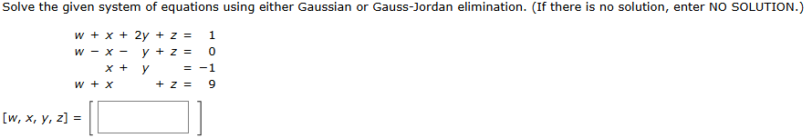 Solved Solve the given system of equations using either | Chegg.com