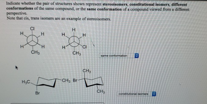 Solved Indicate whether the pair of structures shown | Chegg.com