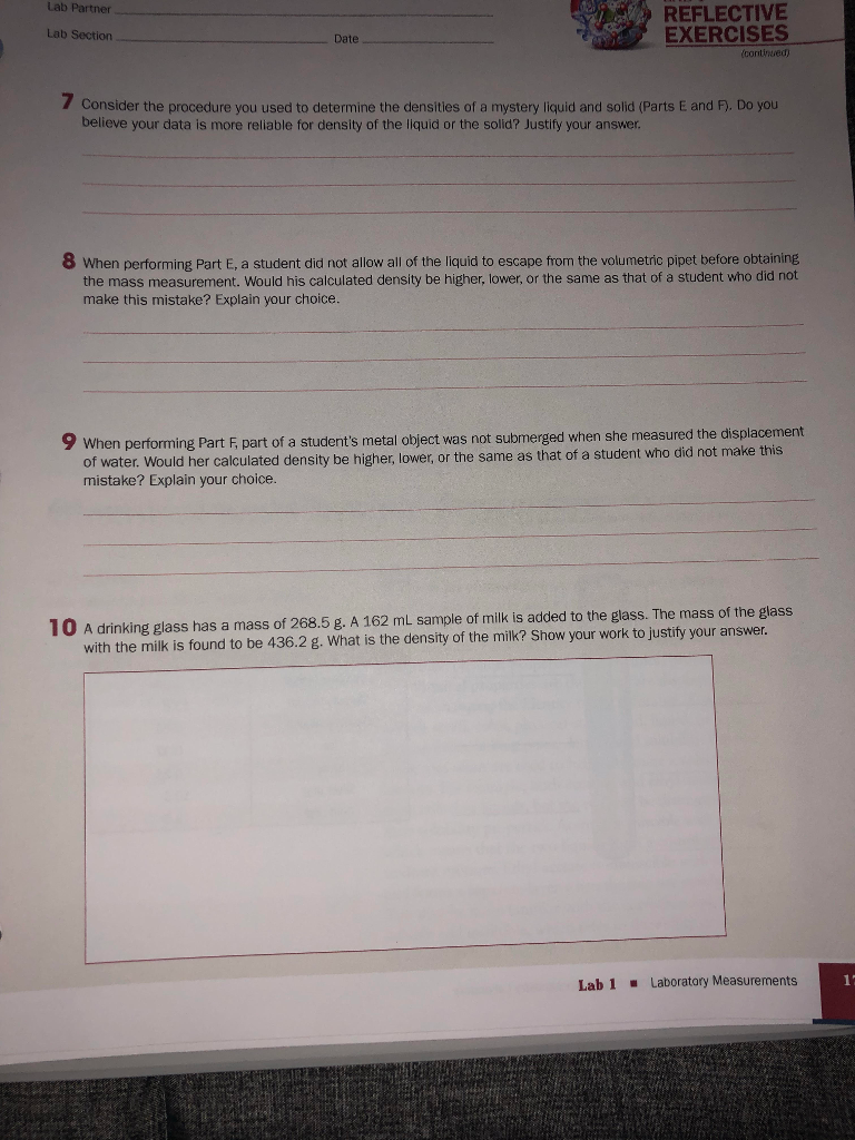 Solved Lab Partner REFLECTIVE EXERCISES (contied) Lab | Chegg.com