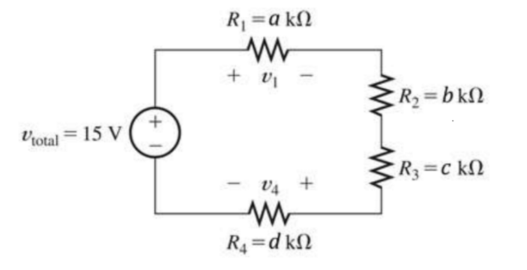 Solved Calculate the voltage v1. Use the values, a = 7 Ω, b | Chegg.com