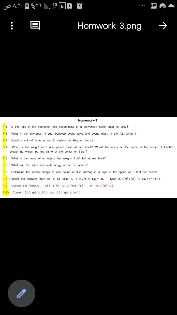 Solved 4G %۲۹ و ۸:۲۰ ص Homwork-3.png Homework-3 P.1 Is the | Chegg.com