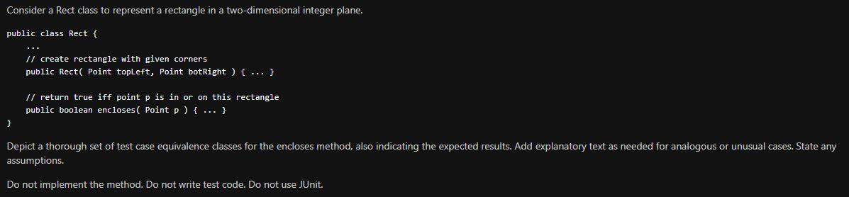 Solved "Do not implement the method. Do not write test code. | Chegg.com