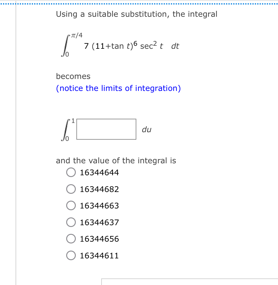 Solved Using a suitable substitution, the | Chegg.com