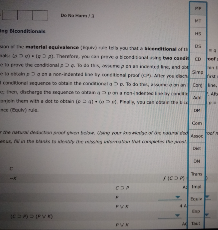Solved One version of the material equivalence (Equiv) rule | Chegg.com