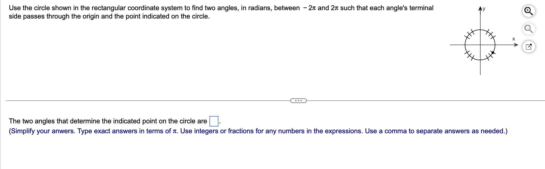Use the circle shown in the rectangular coordinate | Chegg.com