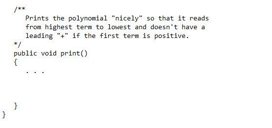 Solved Using the attached files, Term.java, Polynomial.java, | Chegg.com